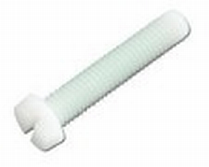 Kunststof cilinderschroef met zaaggleuf M4 x 8 - Per 10 stuks