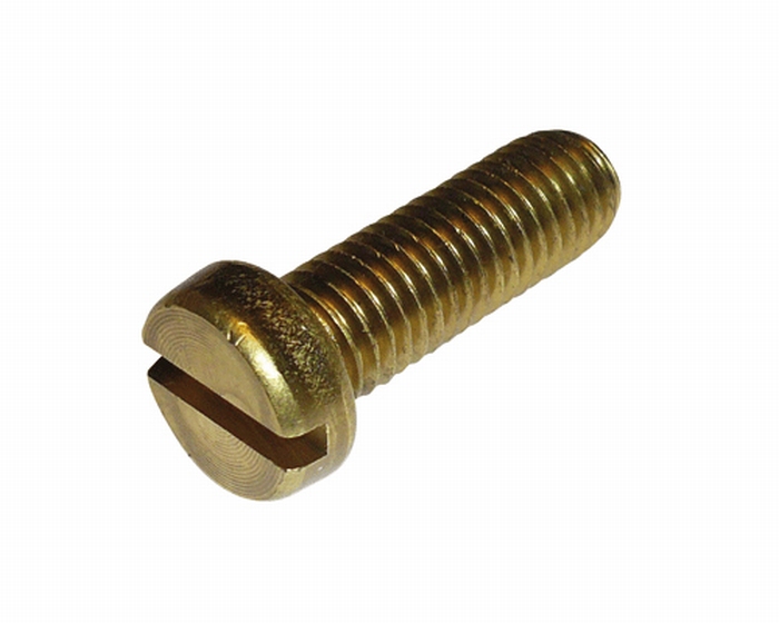 Messing cilinderschroef zaaggleuf M3 x 20mm - Per 10 stuks